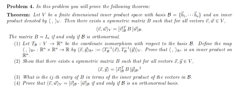 Solved Problem 4. In this problem you will prove the | Chegg.com