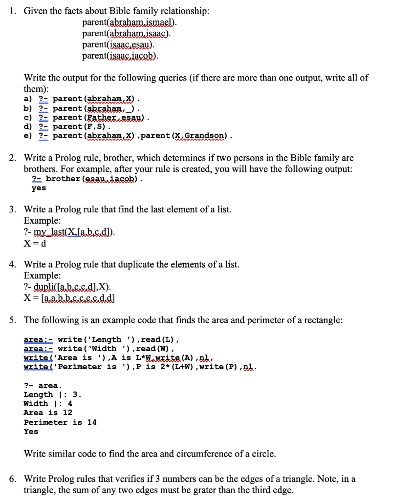 Solved 1. Given the facts about Bible family relationship: | Chegg.com