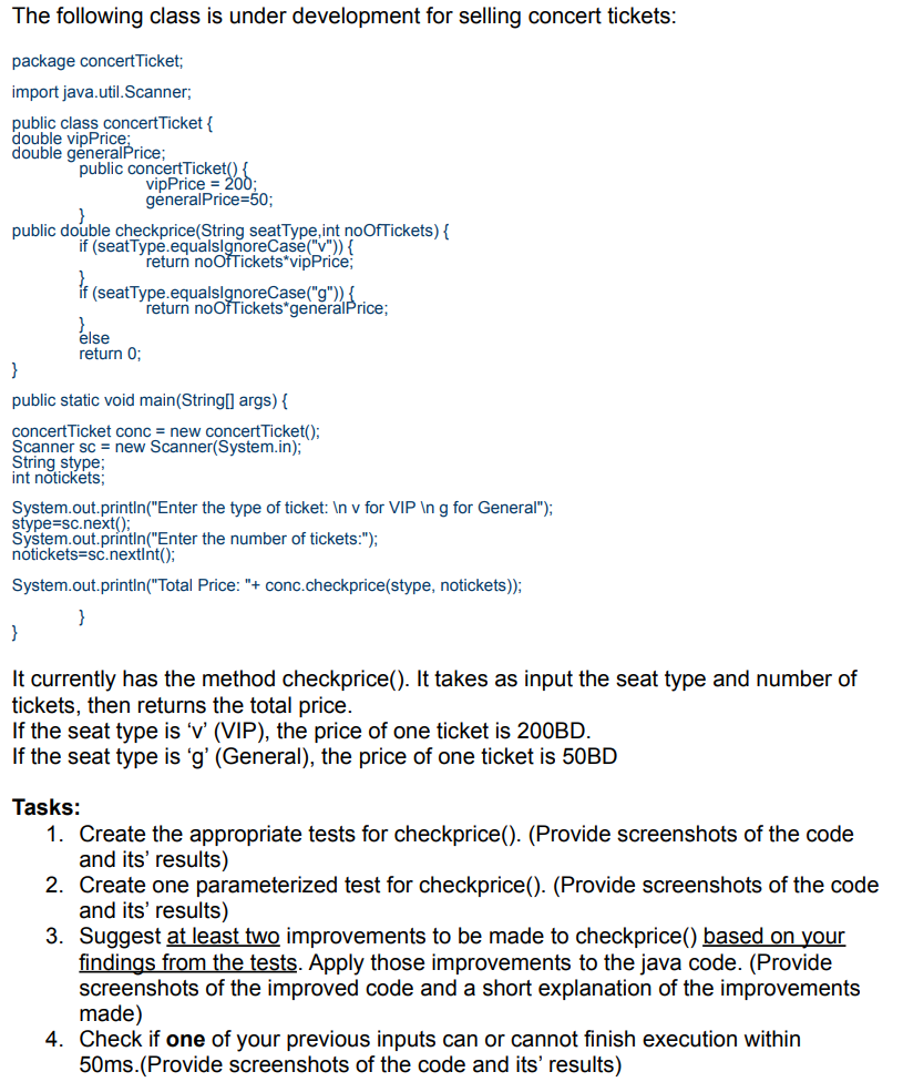 package concertTicket; import java.util.Scanner; | Chegg.com