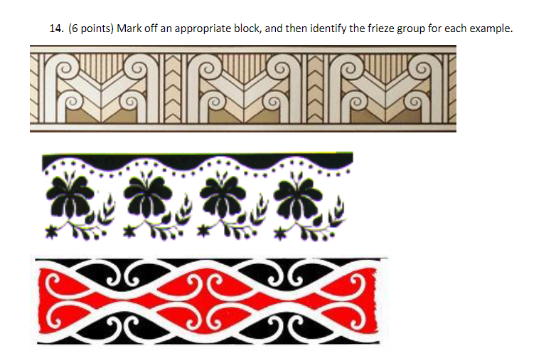 Solved 14. (6 points) Mark off an appropriate block, and | Chegg.com