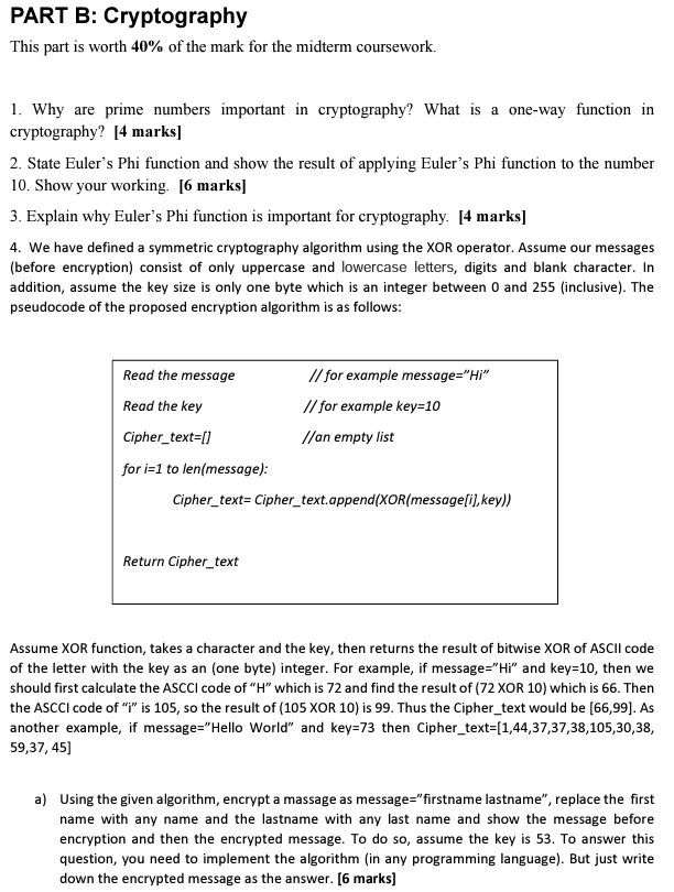 Solved CM2025 Computer Security: Midterm Coursework April | Chegg.com