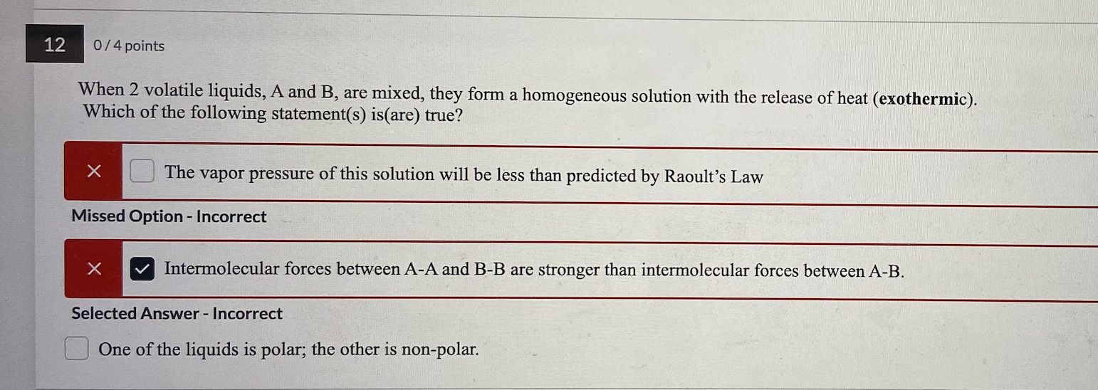 Solved When 2 volatile liquids, A and B, are mixed, they | Chegg.com
