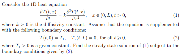 Solved Consider the 1D heat equation | Chegg.com