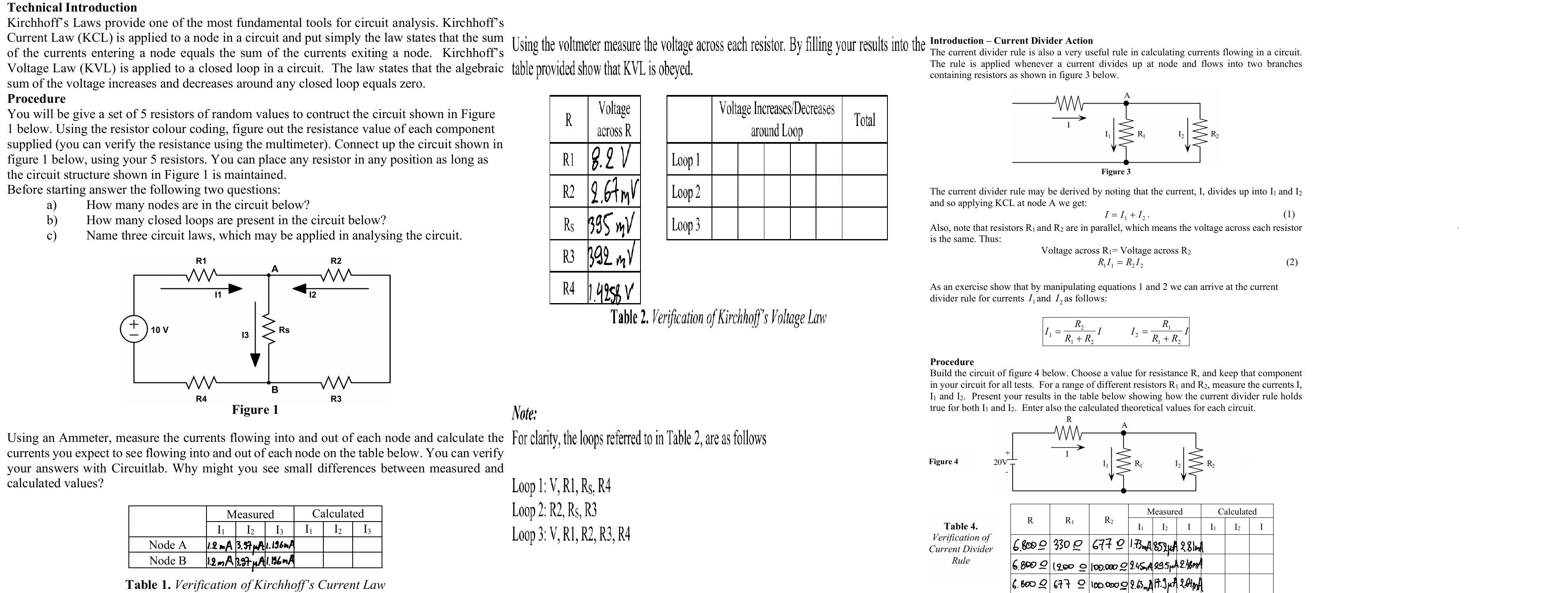 Solved Calculate voltages and currents using KCL and KVL. | Chegg.com