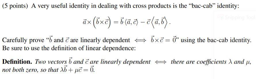 Solved (5 points) A very useful identity in dealing with | Chegg.com