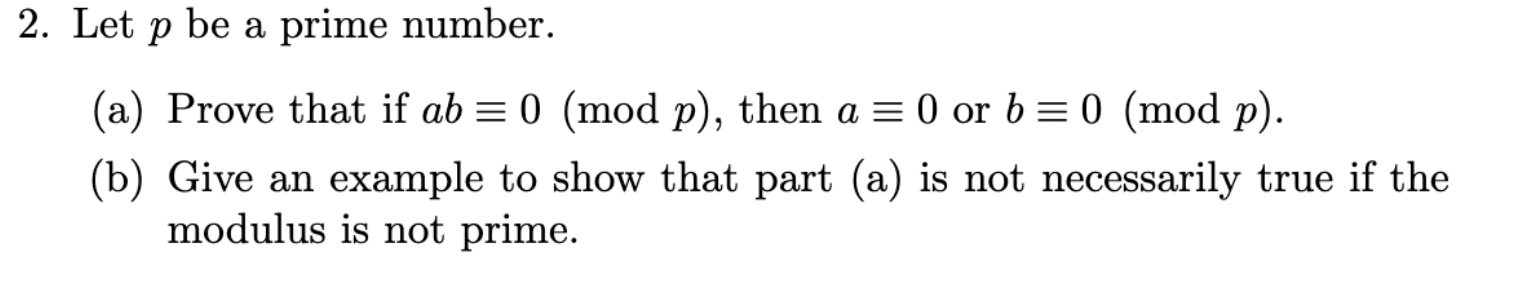 Solved 2. Let p be a prime number. (a) Prove that if | Chegg.com