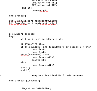 Solved 1) The code below is the code for the up counter, I | Chegg.com