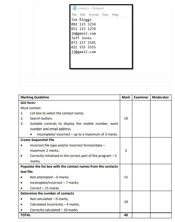 Solved Question 3 (Marks: 40) Write a Java GUI application | Chegg.com