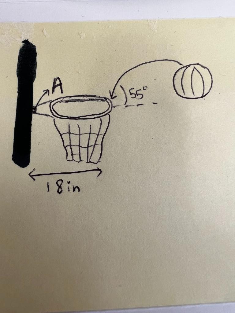 Solved A basketball player makes a final dunk when the ball | Chegg.com