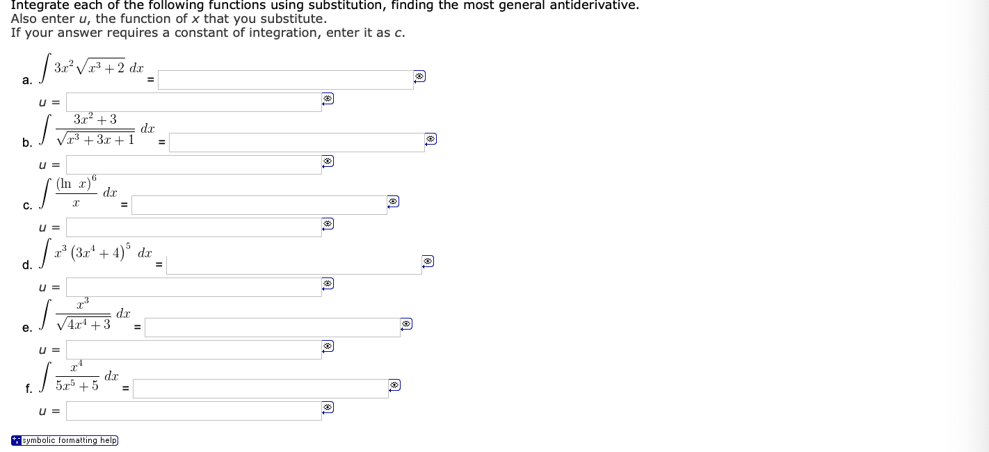Solved Integrate each of the following functions using | Chegg.com