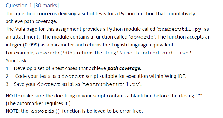 Solved Question 1 [30 marks] This question concerns devising | Chegg.com