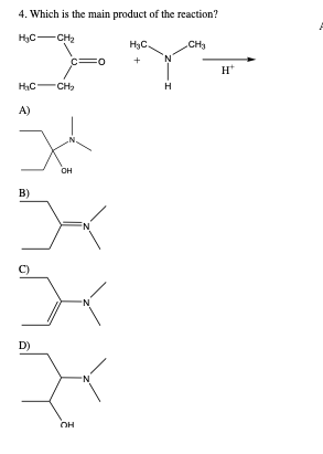 Solved 4. Which is the main product of the reaction? HC-CH2 | Chegg.com