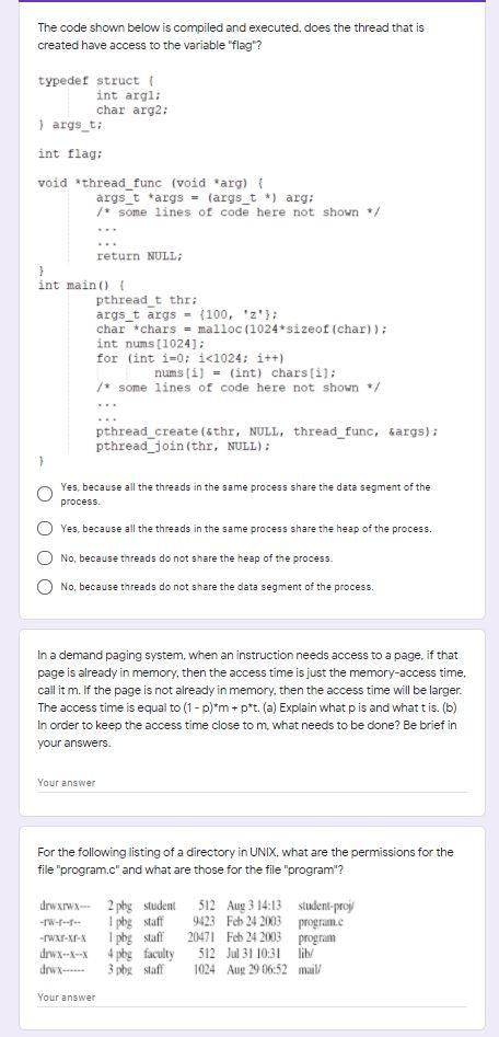 Solved The Code Shown Below Is Compiled And Executed Does 