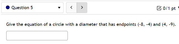 Solved Give the equation of a circle with a diameter that | Chegg.com