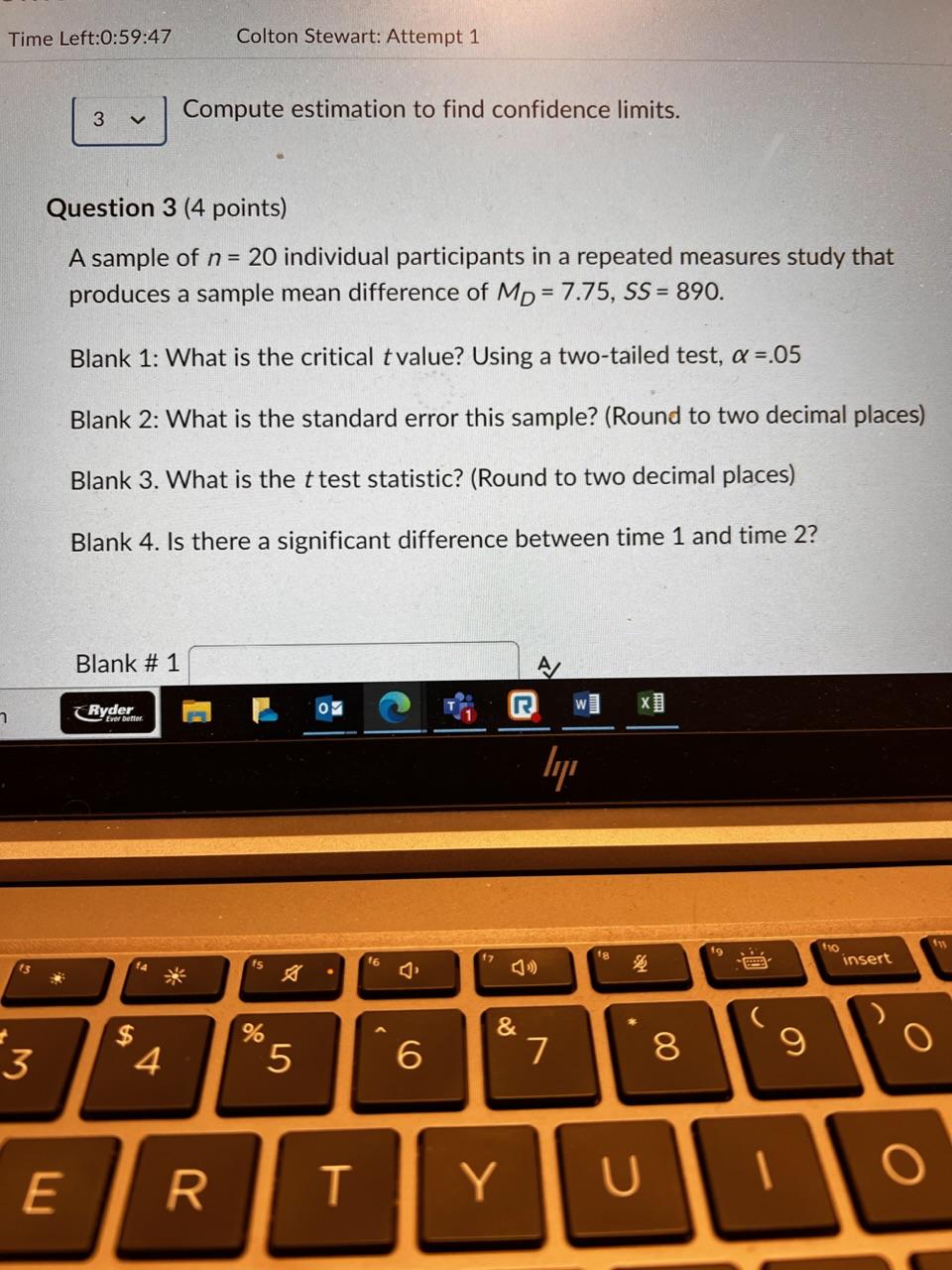 Solved Compute estimation to find confidence limits. | Chegg.com