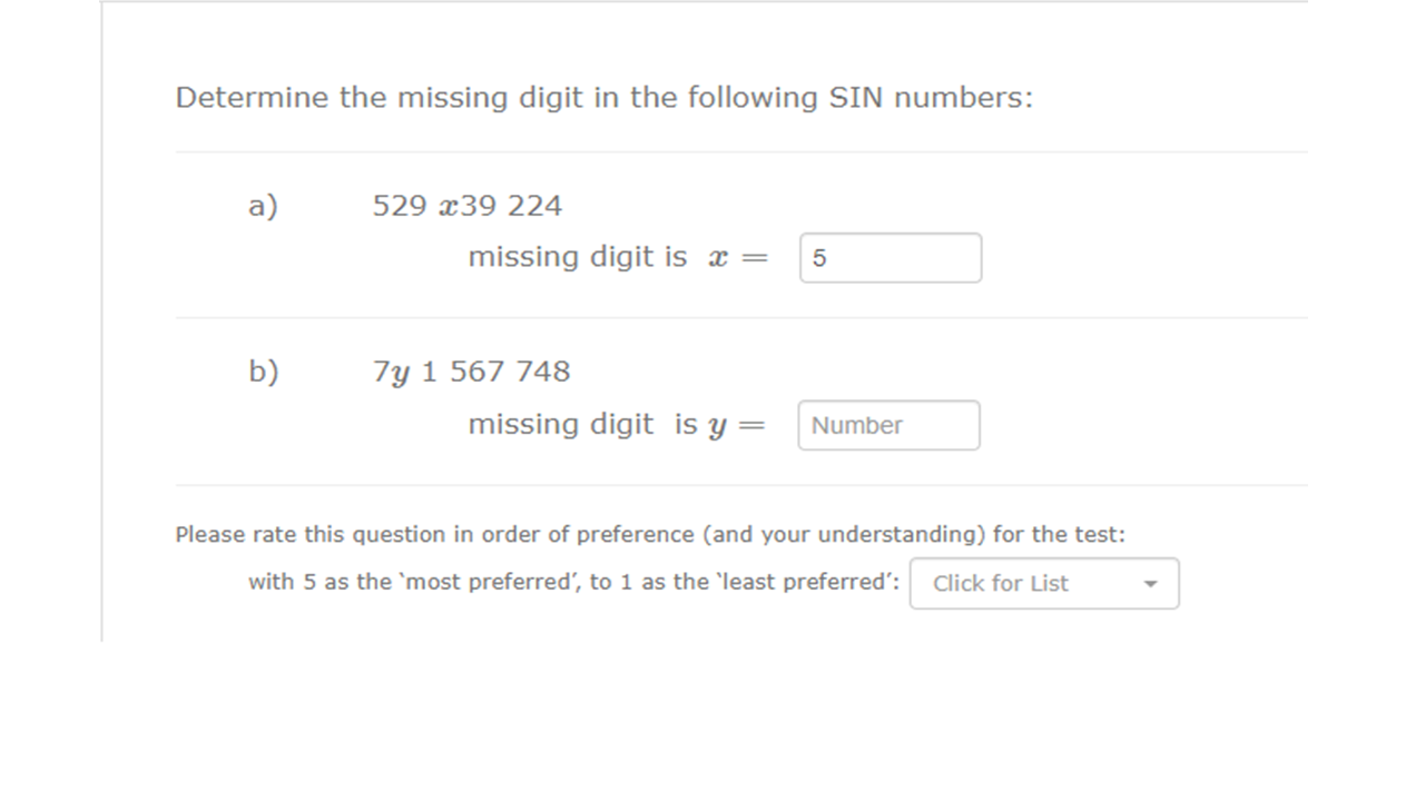 Solved Determine the missing digit in the following SIN | Chegg.com
