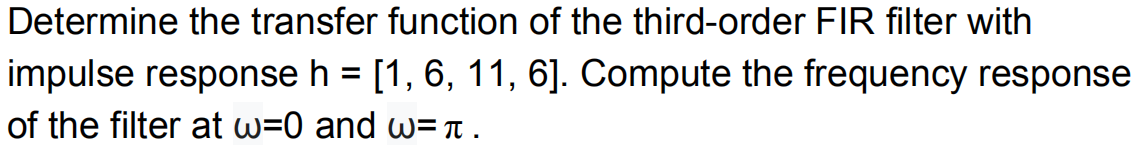 Determine the transfer function of the third-order | Chegg.com