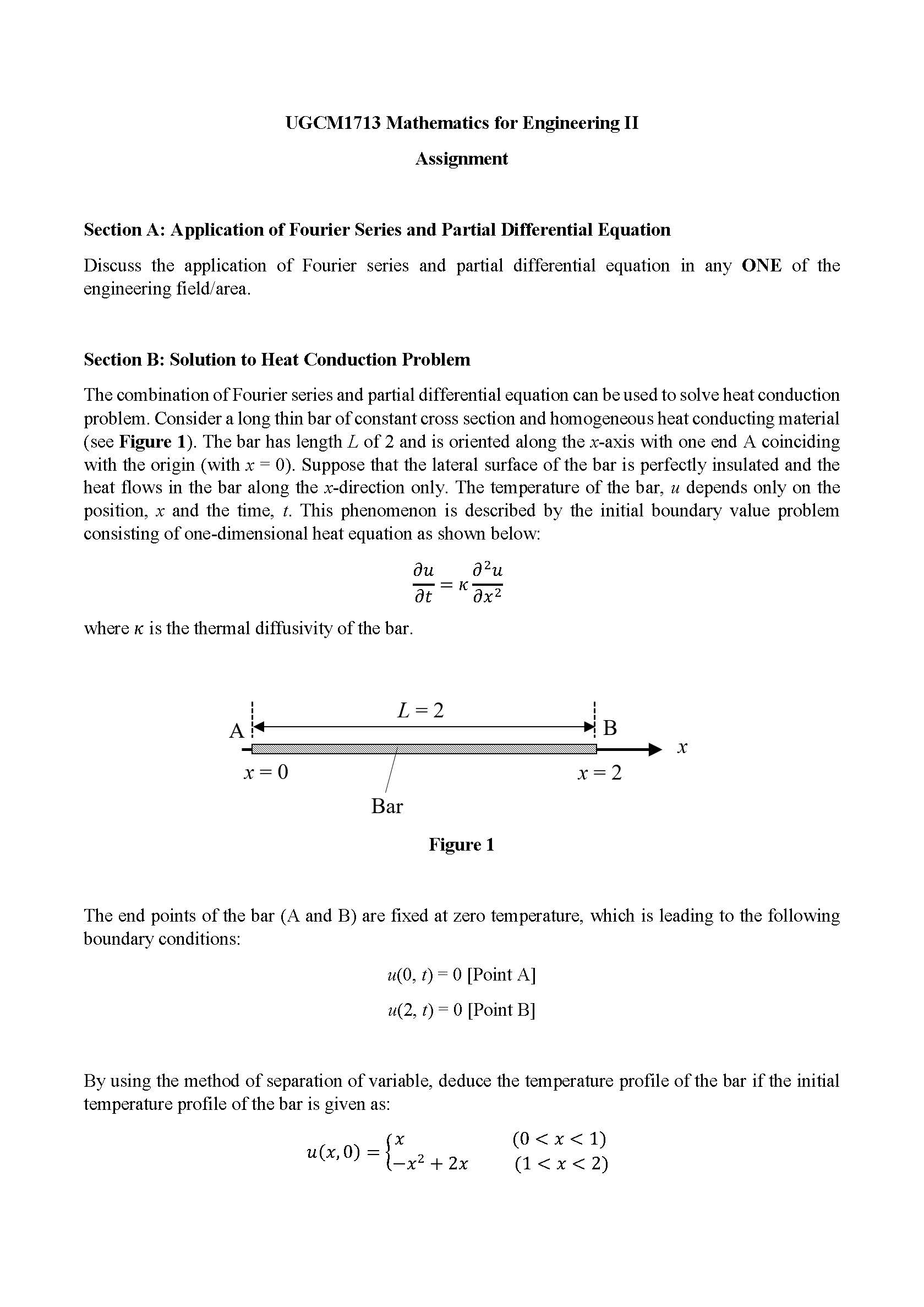 Solved UGCM1713 Mathematics for Engineering II Assignment | Chegg.com
