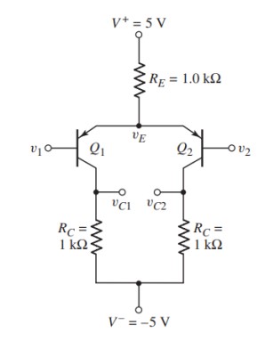 Solved 4. (0.5 pts.) Consider the differential amplifier | Chegg.com