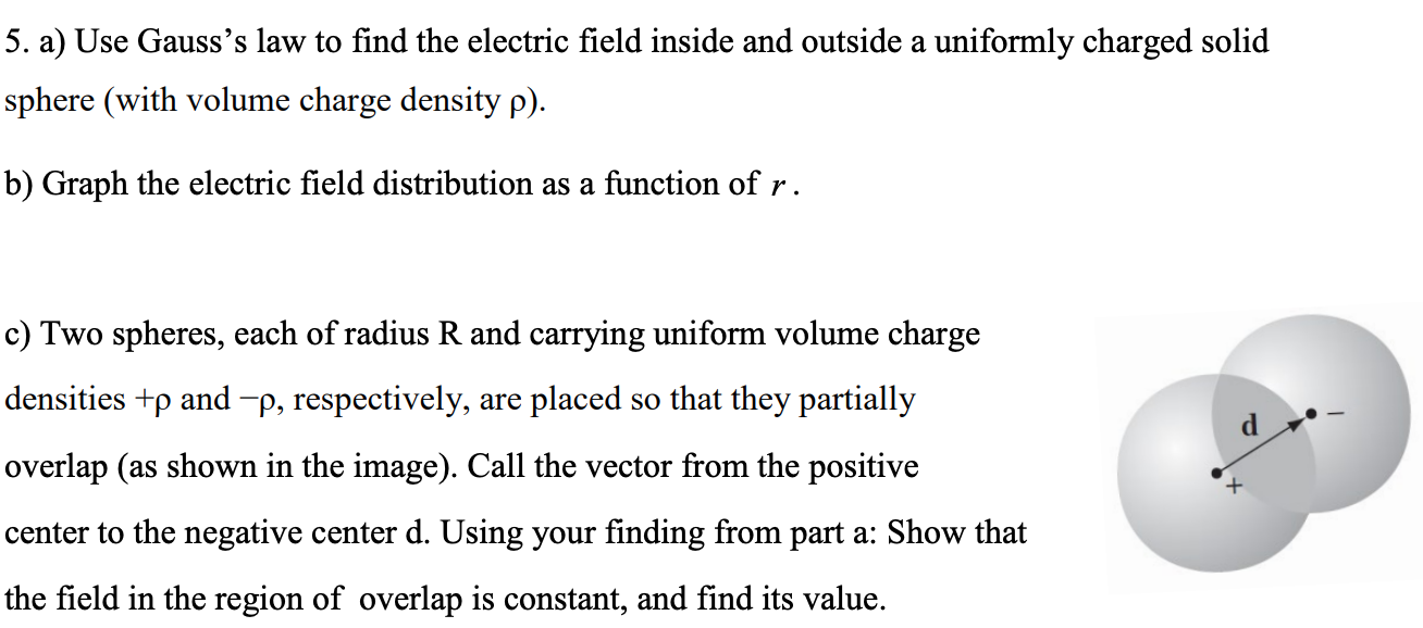 Solved 1. An infinitly long cylinder carries a volume charge | Chegg.com