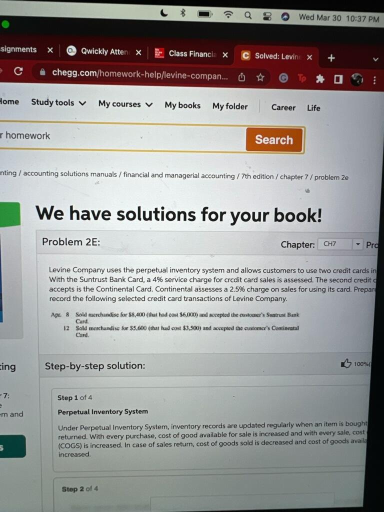 Wed Mar 30 10:37 PM signments х Q Qwickly Atten X | Chegg.com