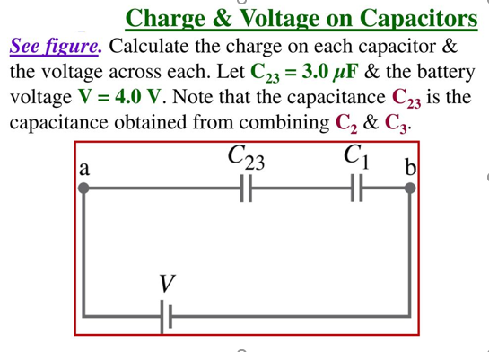 Charge & Voltage on Capacitors See figure. Calculate | Chegg.com