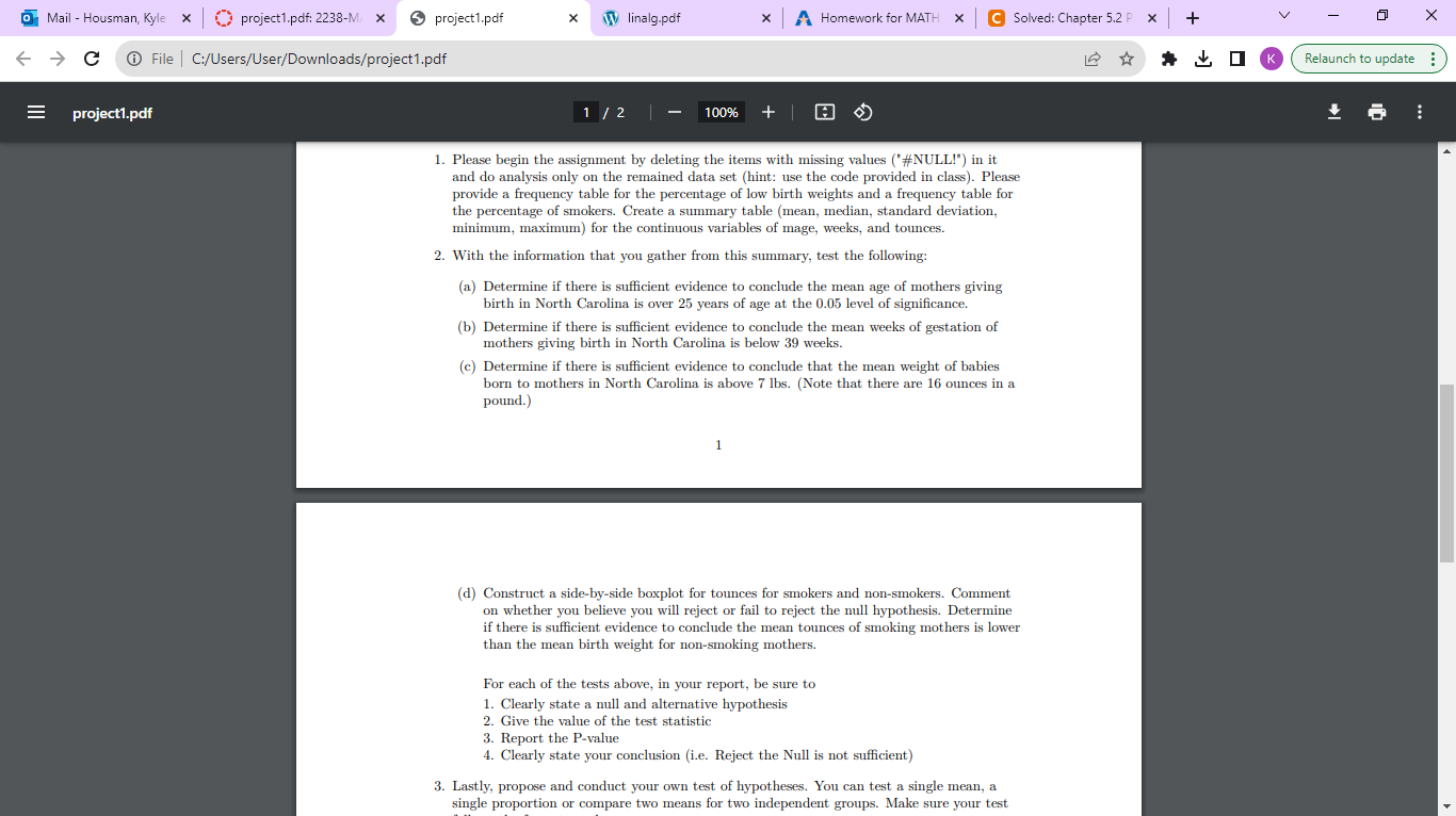 Solved Statistical Inference help please. I only put the | Chegg.com