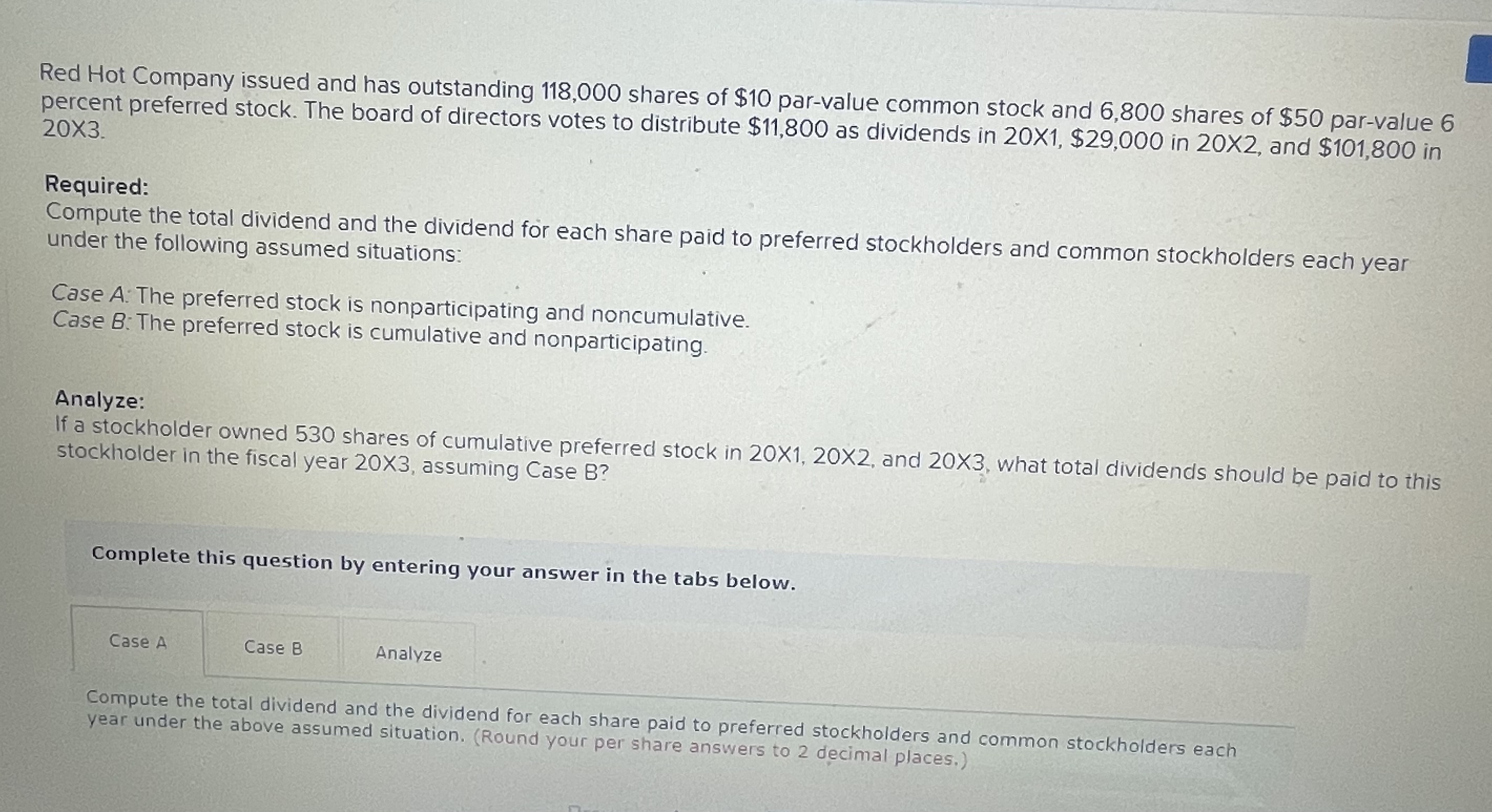 Solved Red Hot Company issued and has outstanding 118,000 | Chegg.com