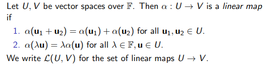 Solved Using the definition of linear maps that we saw in | Chegg.com