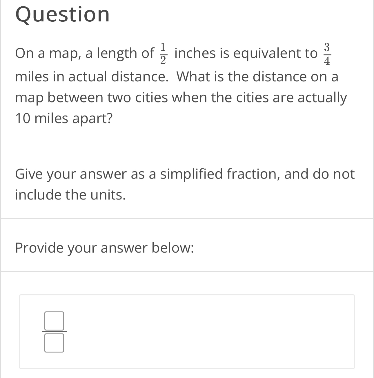 Solved Question On a map, a length of 21 inches is | Chegg.com