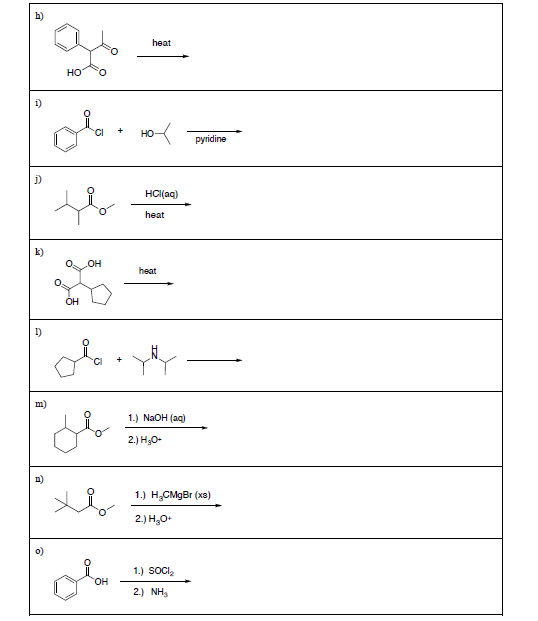 Solved b) heat CO 0 CI HO pyridine i) CD HCl(aq) CD x) 25 | Chegg.com