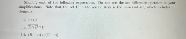 Solved Simplify each of the following expressions. Do not | Chegg.com