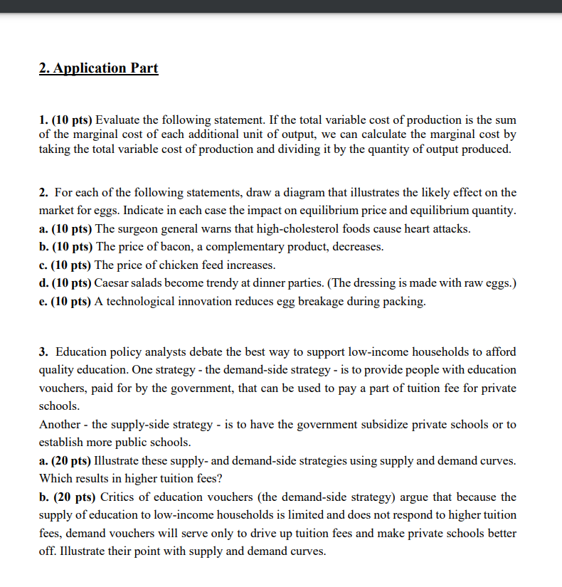 Solved 1. (10 pts) Evaluate the following statement. If the | Chegg.com