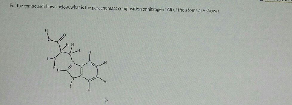 Solved For The Compound Shown Below What Is The Percent