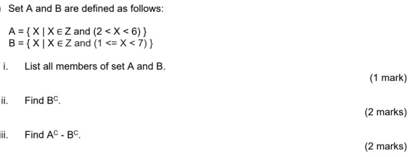 Solved Set A and B are defined as follows: A = {X|XEZ and (2 | Chegg.com