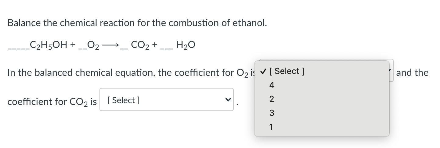 Solved Balance the chemical reaction for the combustion of | Chegg.com