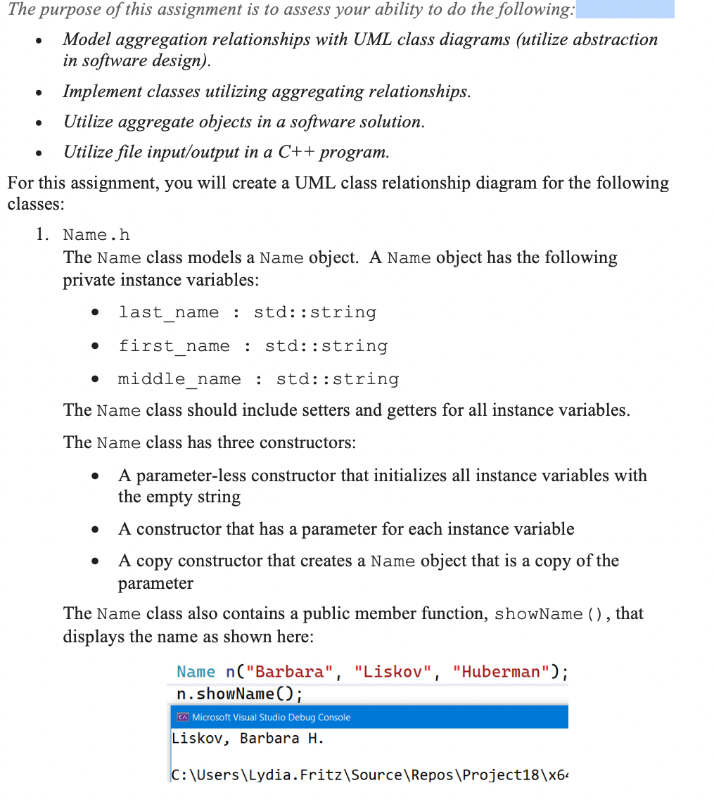 Solved purpose of this assignment is to assess your ability | Chegg.com