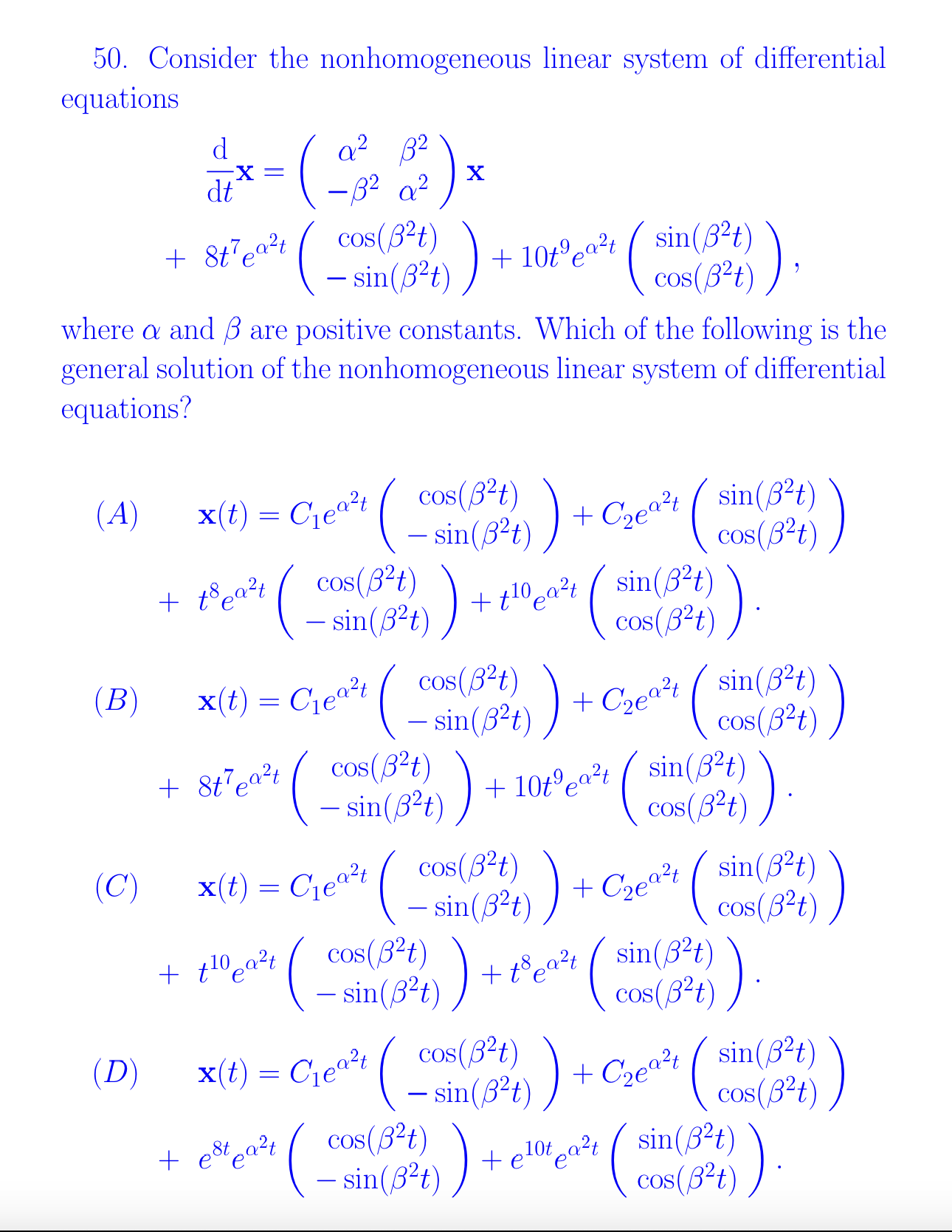Solved Consider the nonhomogeneous linear system of | Chegg.com