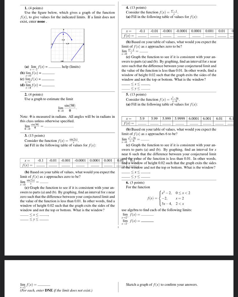 Solved 1. (4 points) 4. (13 points) Use the figure below, | Chegg.com