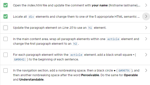 Solved In this exercise, you will update div elements to use | Chegg.com