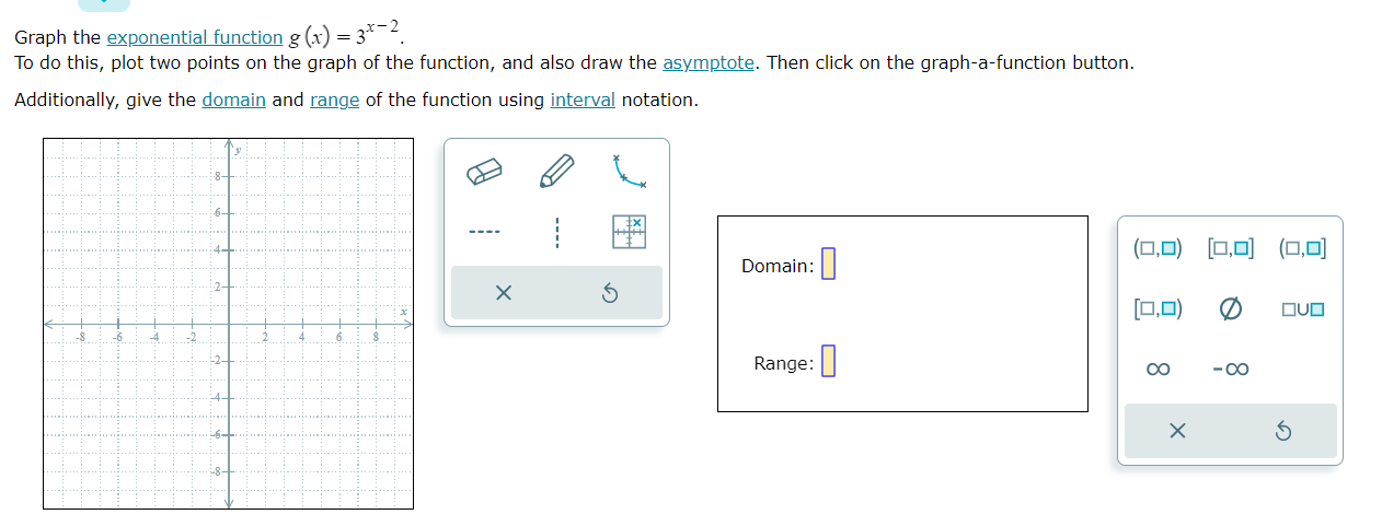 Solved Graph the exponential function g(x)=3x−2. To do this, | Chegg.com