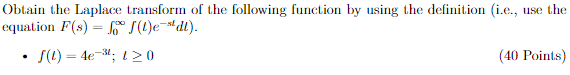 Solved Obtain the Laplace transform of the following | Chegg.com