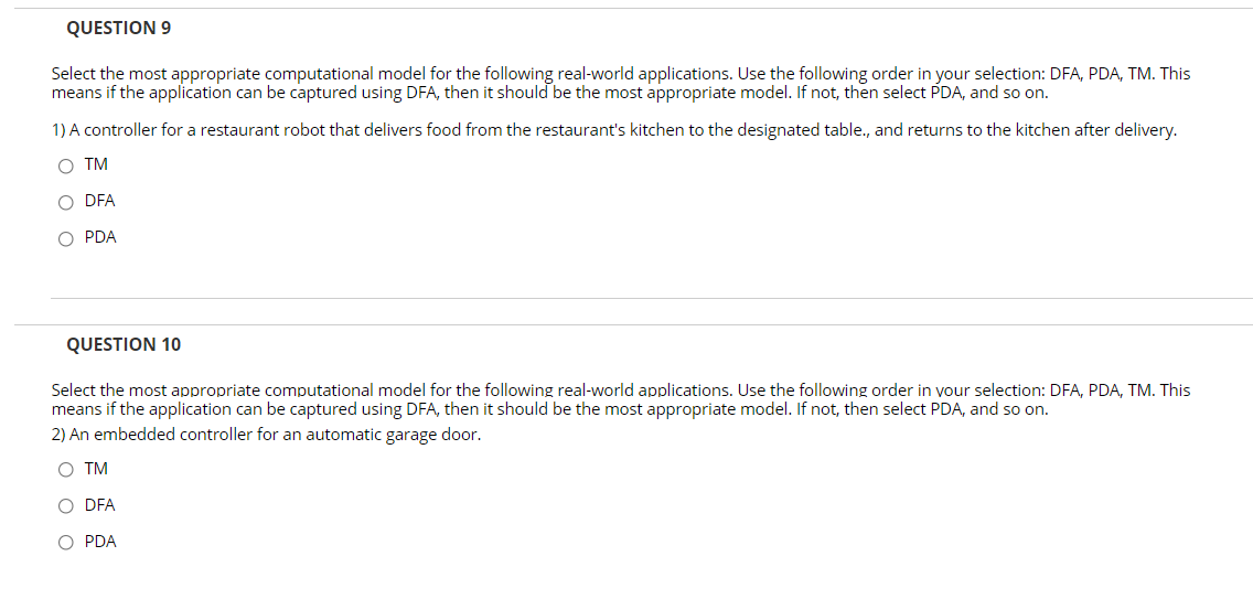Solved QUESTIONS Select the most appropriate computational | Chegg.com