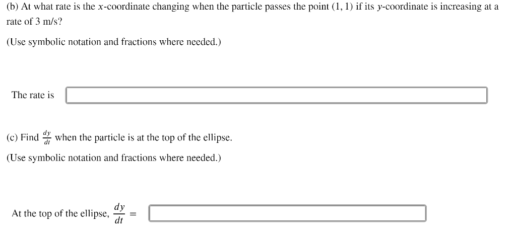 Solved A particle moves counterclockwise around the ellipse | Chegg.com