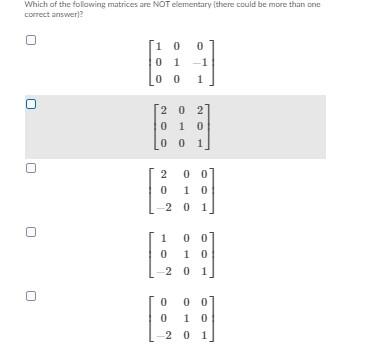 Solved Match each of the following elementary row operations | Chegg.com