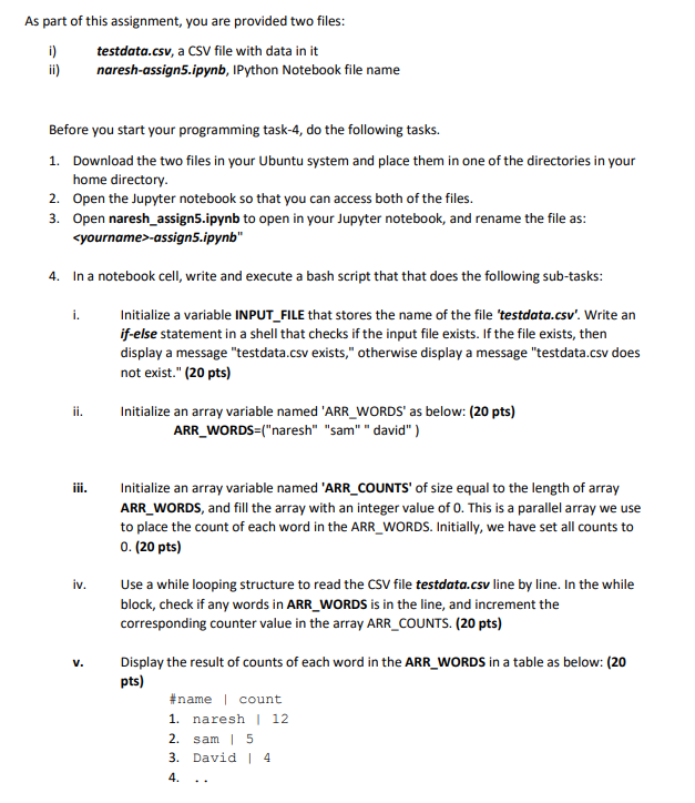 As part of this assignment, you are provided two | Chegg.com