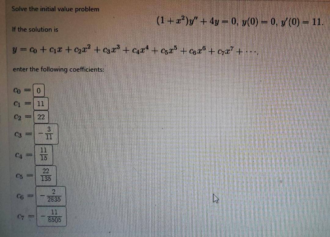 Solved Solve the initial value problem If the solution is | Chegg.com