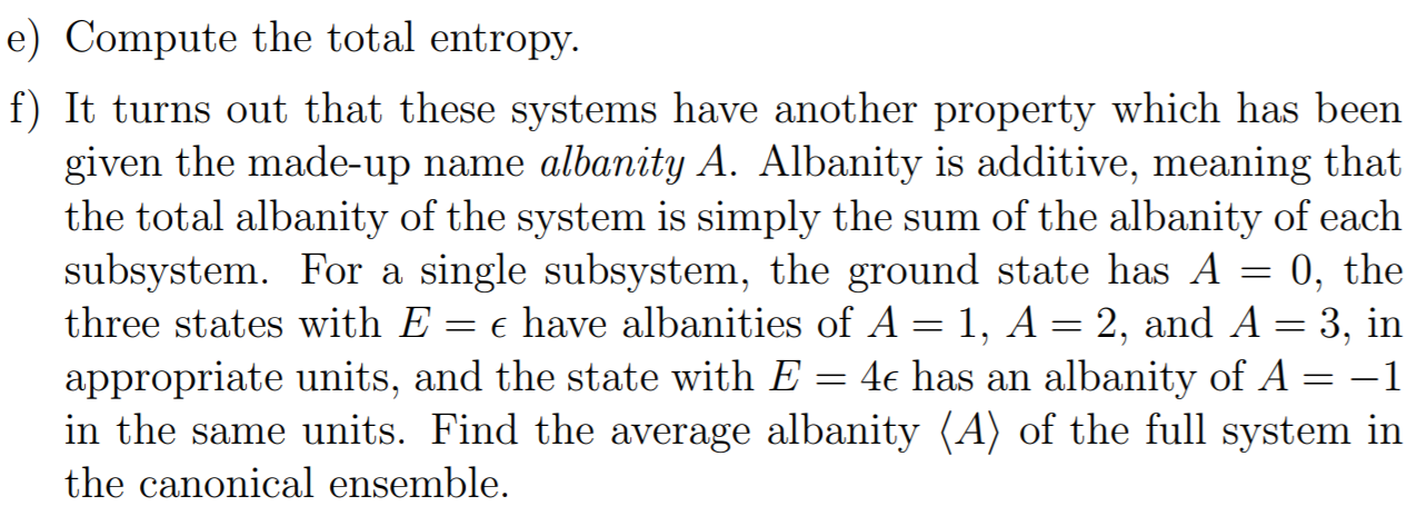 Solved A system consists of N distinguishable, independent | Chegg.com