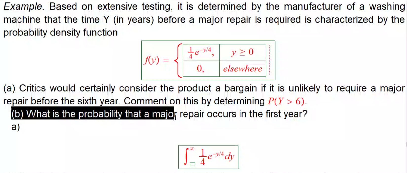 Solved Example. Based on extensive testing, it is determined | Chegg.com
