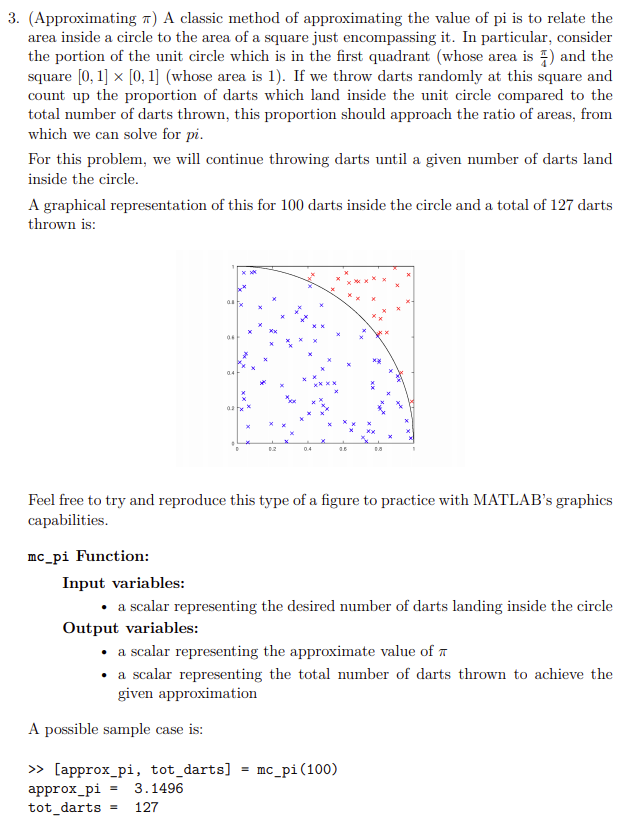 Solved 3. (Approximating a) A classic method of | Chegg.com